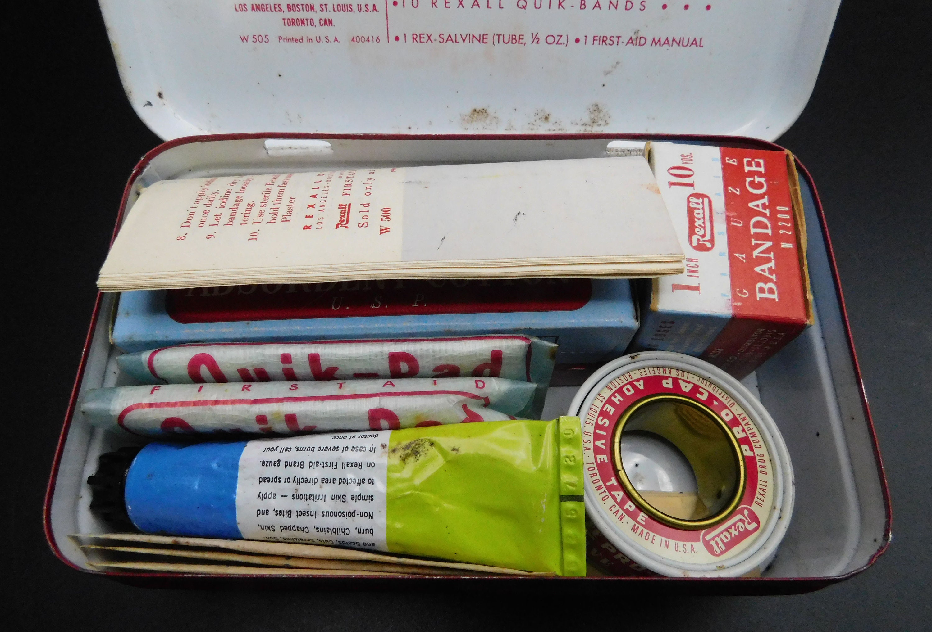 Vintage First Aid Kit Old First Aid Kit With Contents - Etsy