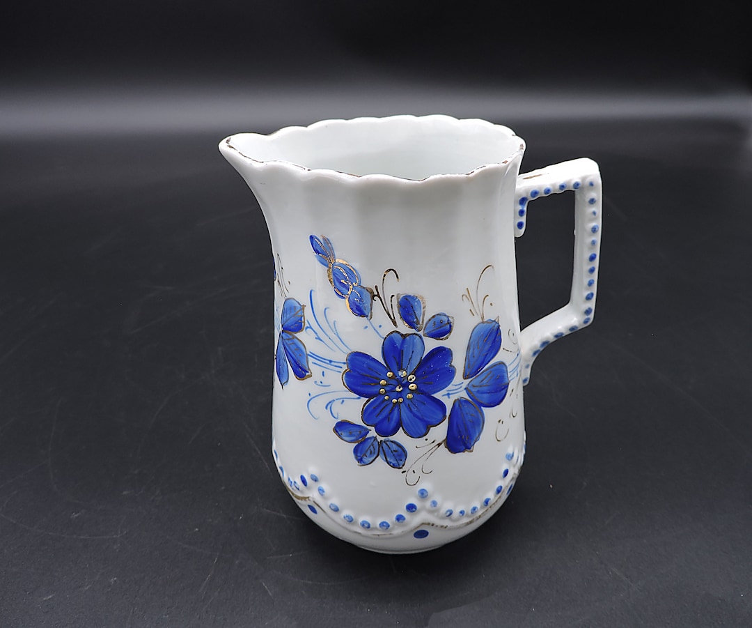 Vintage Porcelain Cream Pitcher ~ Hand Decorated Cream Pitcher ~ Hand ...