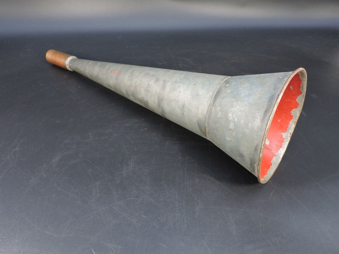 Antique Signal Horn ~ Early Tin Fog Horn ~ Old Fire Horn ~ Vintage ...