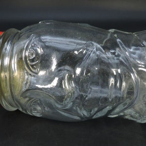 Vintage Glass Bank ~ Glass Figural Bank ~ Old Glass Bank ~ Lucky Joe ...