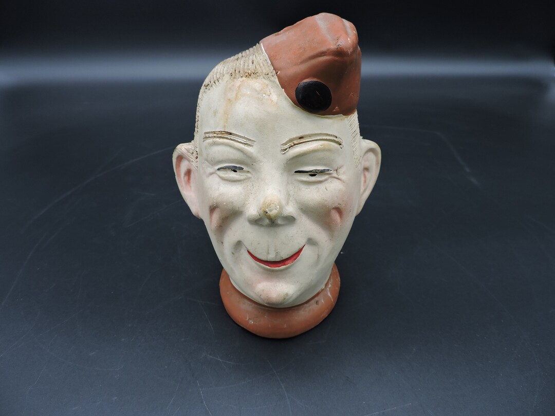 Vintage Clay Bust ~ Vintage Soldier Bust ~ Clay Soldier Bust ~ WWI-WWII ...