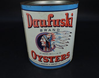Vintage Oyster Tin Pint Advertising Can F & H Benning Co. in - Etsy