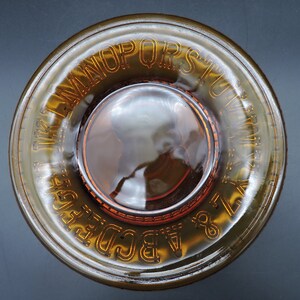 Vintage ABC Plate ~ Clays Crystal Works Plate ~ Amber Glass ABC Plate ...