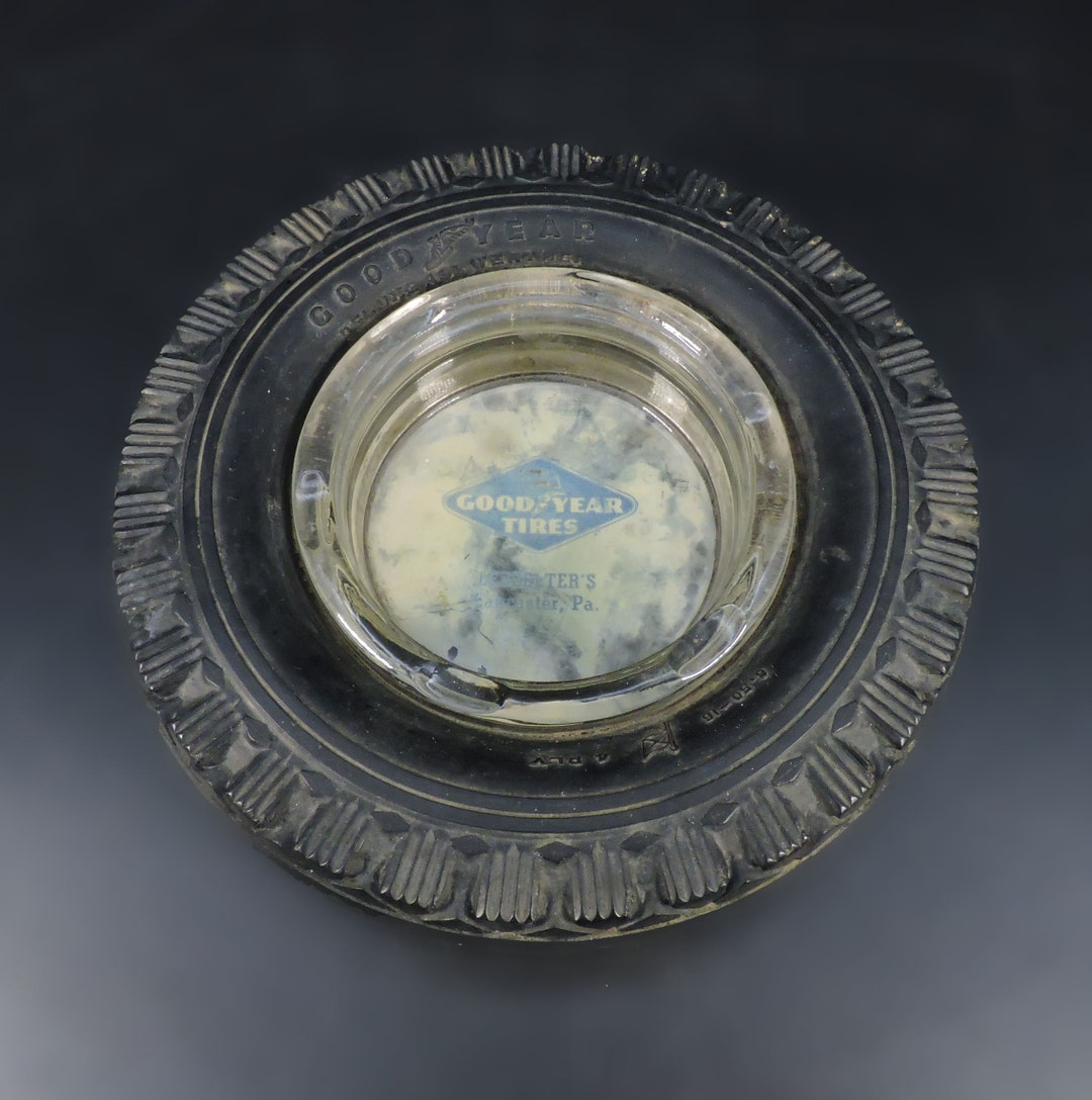 Vintage Tire Ashtray Vintage Ashtray Goodyear Tire Ashtray Rubber Tire ...