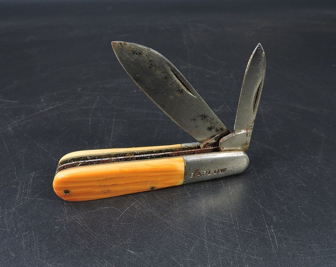 Vintage Pocket Knife ~ Old Kutmaster Barlow Knife ~ Kutmaster Utica NY ...