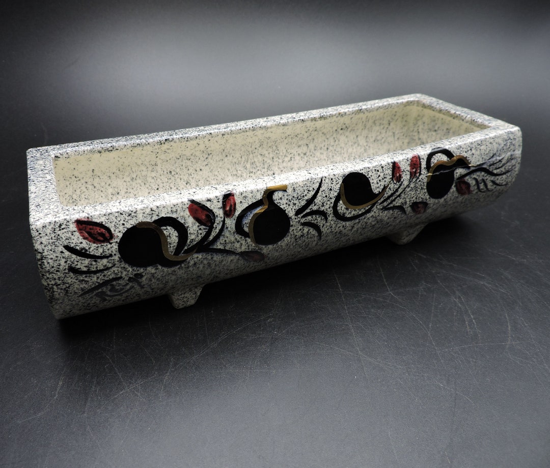 Vintage MCM Planter ~ Vintage Ceramic Planter ~ Hand Decorated Planter ...