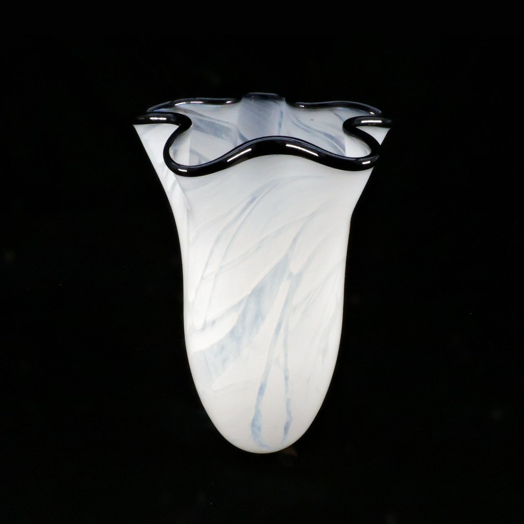 Nourot Art Glass Vase ~ Michael Nourot Studio Cabinet Vase ~ ~ Black ...