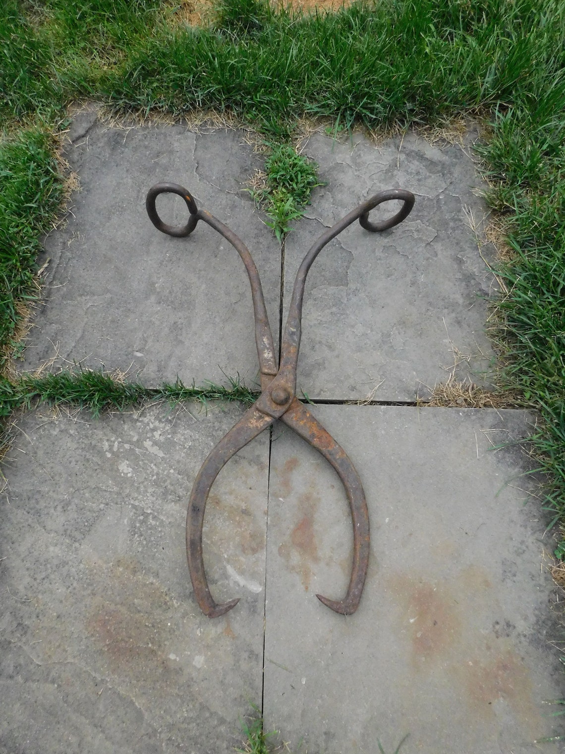 Vintage Ice/hay Tongs Massive Ice House Tool Ice/hay Hooks - Etsy