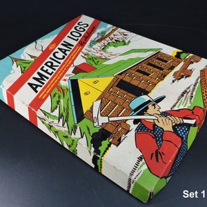Vintage Lincoln Logs ~ American Logs by Halsam ~ Toy Log Sets ~ Log ...