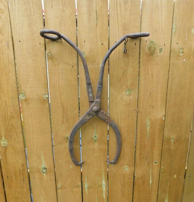 Vintage Ice/hay Tongs ~ Massive Ice House Tool ~ Ice/hay Hooks ...