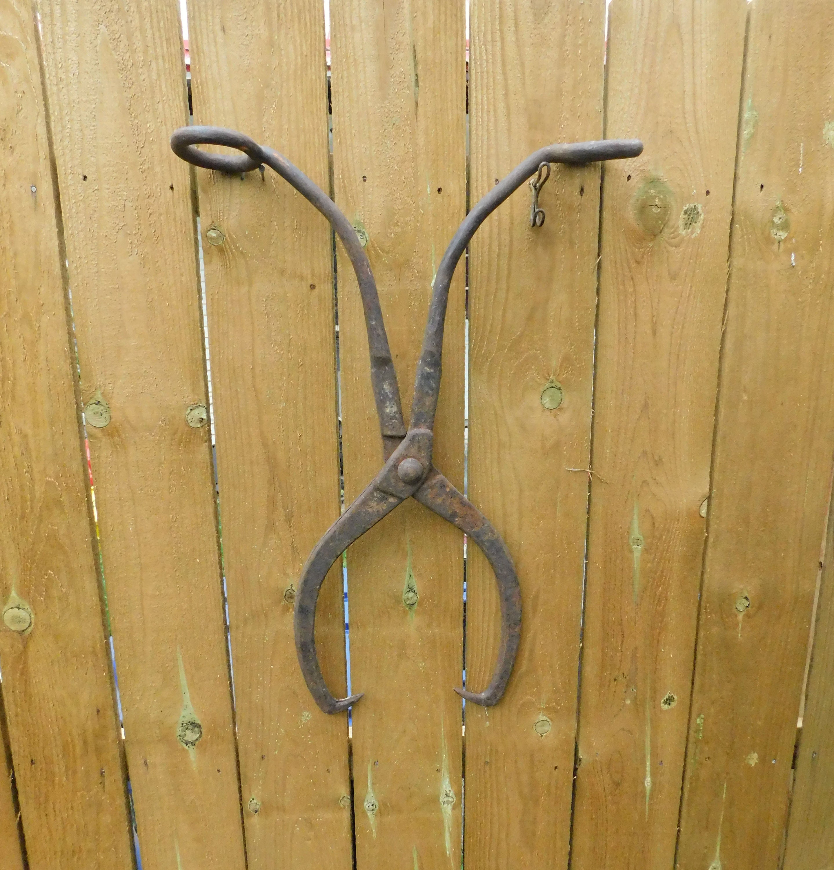 Vintage Ice/hay Tongs Massive Ice House Tool Ice/hay Hooks - Etsy