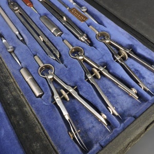 Vintage Charvoz Drafting Set Charvoz 877 Drafting Set 12 Piece Drafting ...
