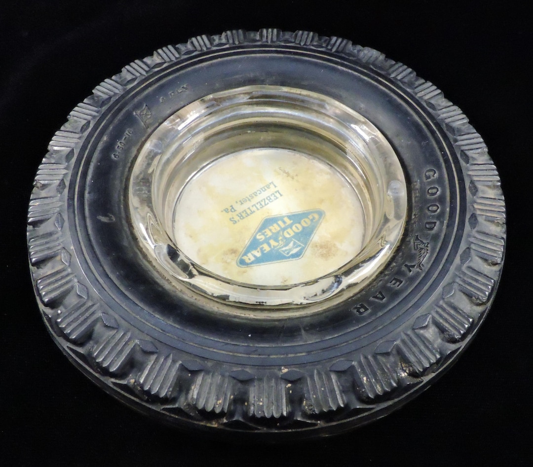 Vintage Tire Ashtray ~ Vintage Ashtray ~ Goodyear Tire Ashtray ~ Rubber ...