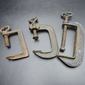 Antique C Clamps ~ Ornate C Clamps ~ Old Victorian Style C Clamps ...