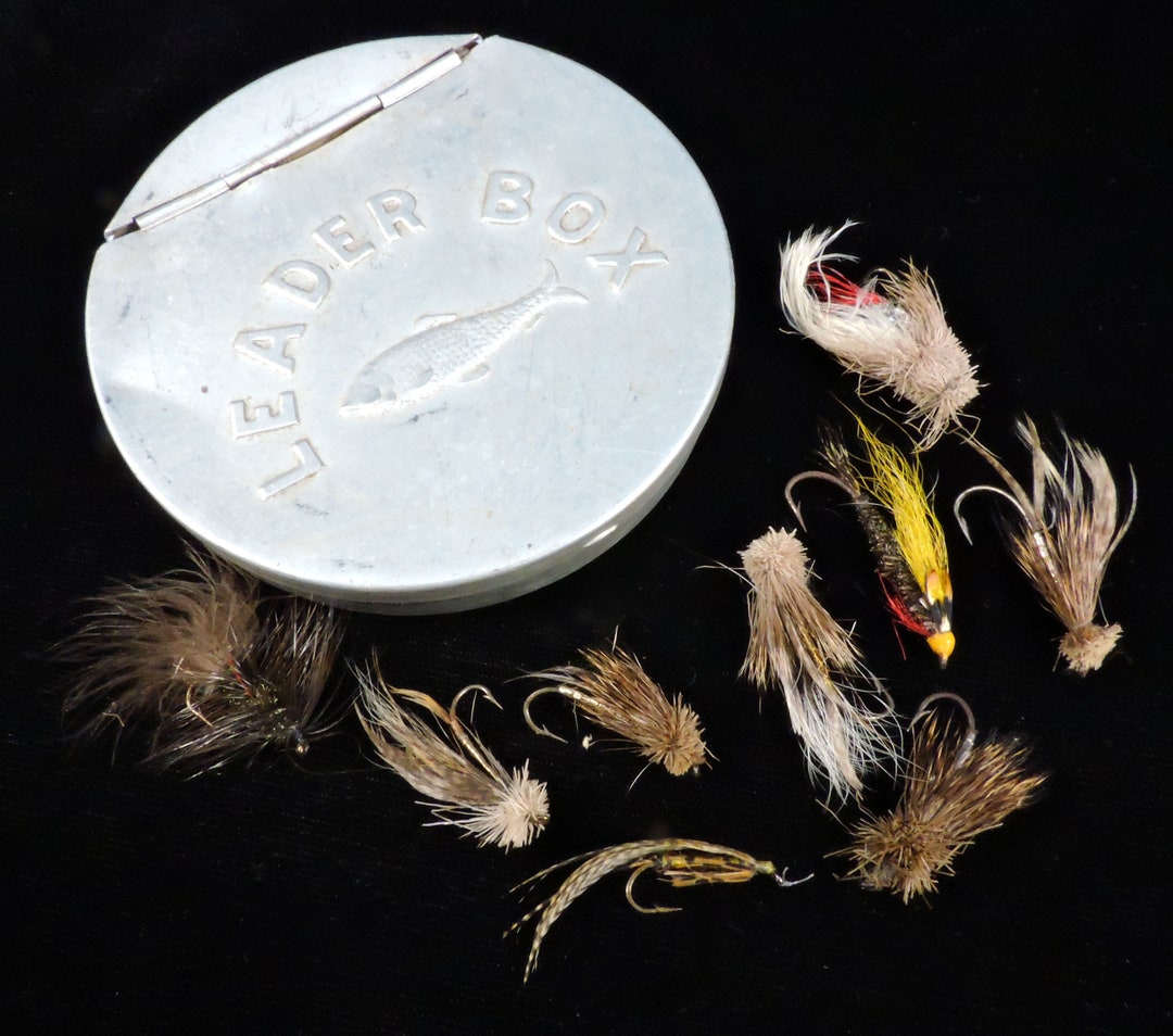 Antique Trout Flies Vintage Leader Box and Flies Vintage Trout Fly ...