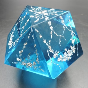 Vintage Blue Paperweight ~ Faceted Paperweight ~ Turquoise Blue ...