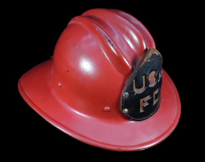 Vintage Fire Helmet ~ Fireman's Helmet ~ Hard Boiled Fire Helmet ~ USA ...