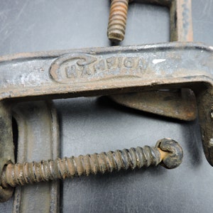Antique C Clamps ~ Ornate C Clamps ~ Old Victorian Style C Clamps ...