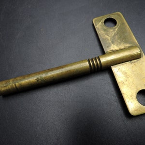 Vintage 4" Brass Clock Key ~ Antique Clock Key ~ Brass Clock Winding ...