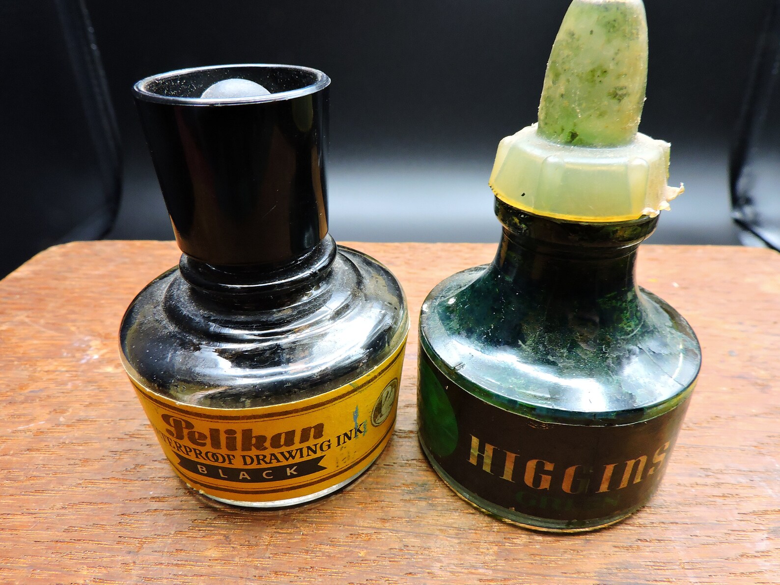 Old Ink Bottles With Paper Labels - Etsy