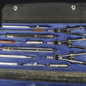Vintage Charvoz Drafting Set Charvoz 877 Drafting Set 12 Piece Drafting ...