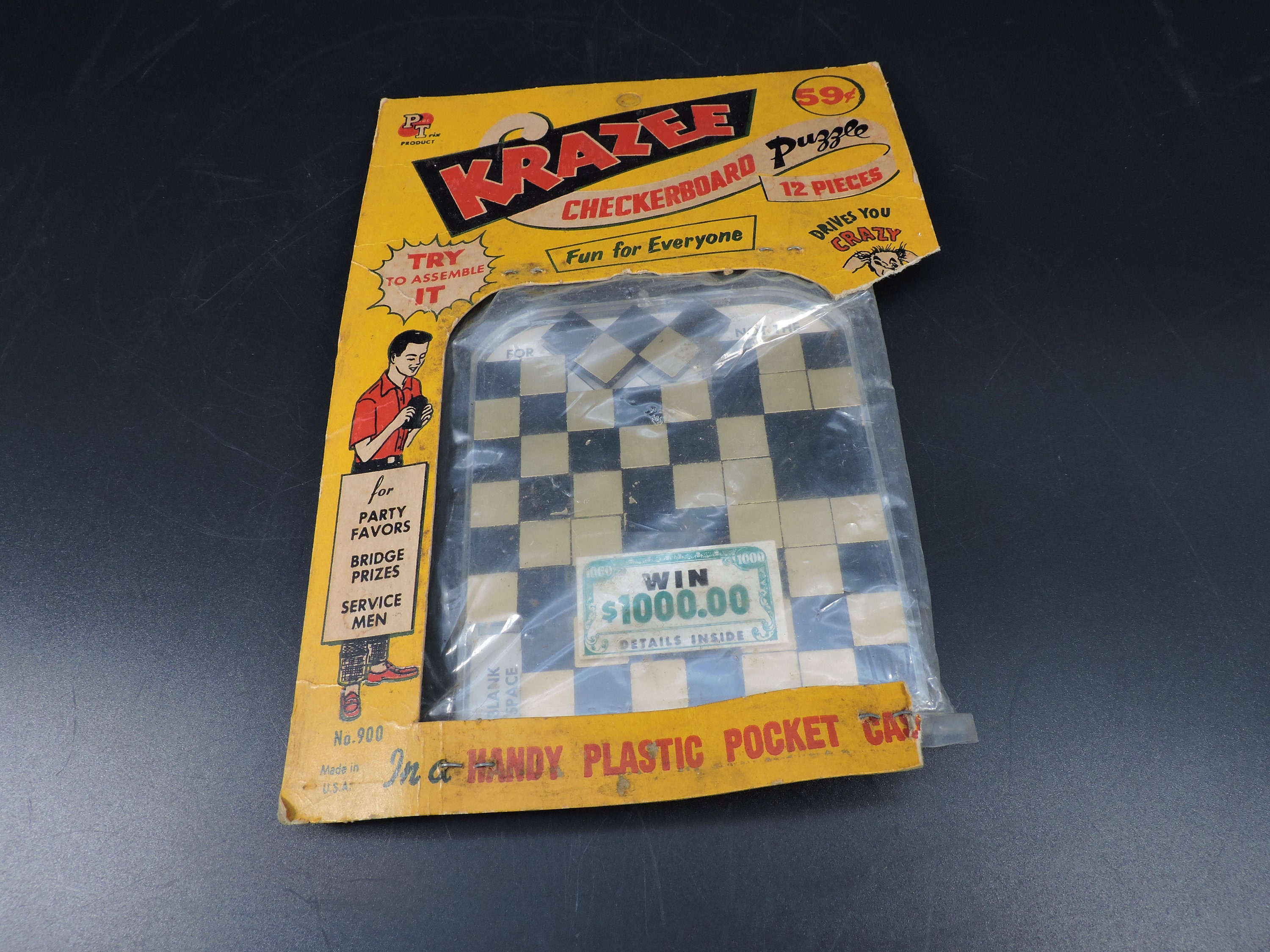 12 Piece Checkerboard Puzzle