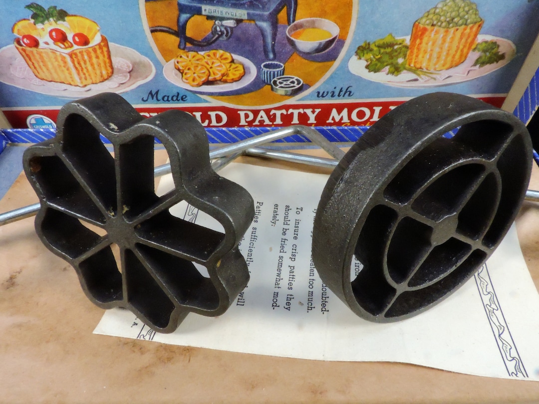 Vintage Griswold Molds ~ Griswold Patty Molds ~ Cast Iron Patty Molds ...