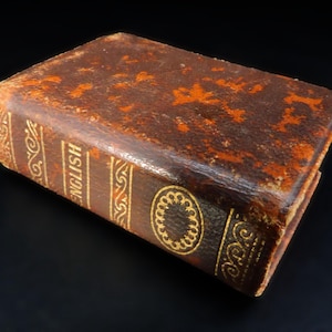 Miniature Leather Dictionary Antique Miniature Book Little Webster ...