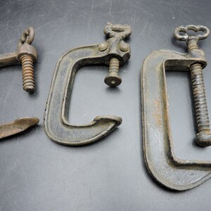 Antique C Clamps ~ Ornate C Clamps ~ Old Victorian Style C Clamps ...
