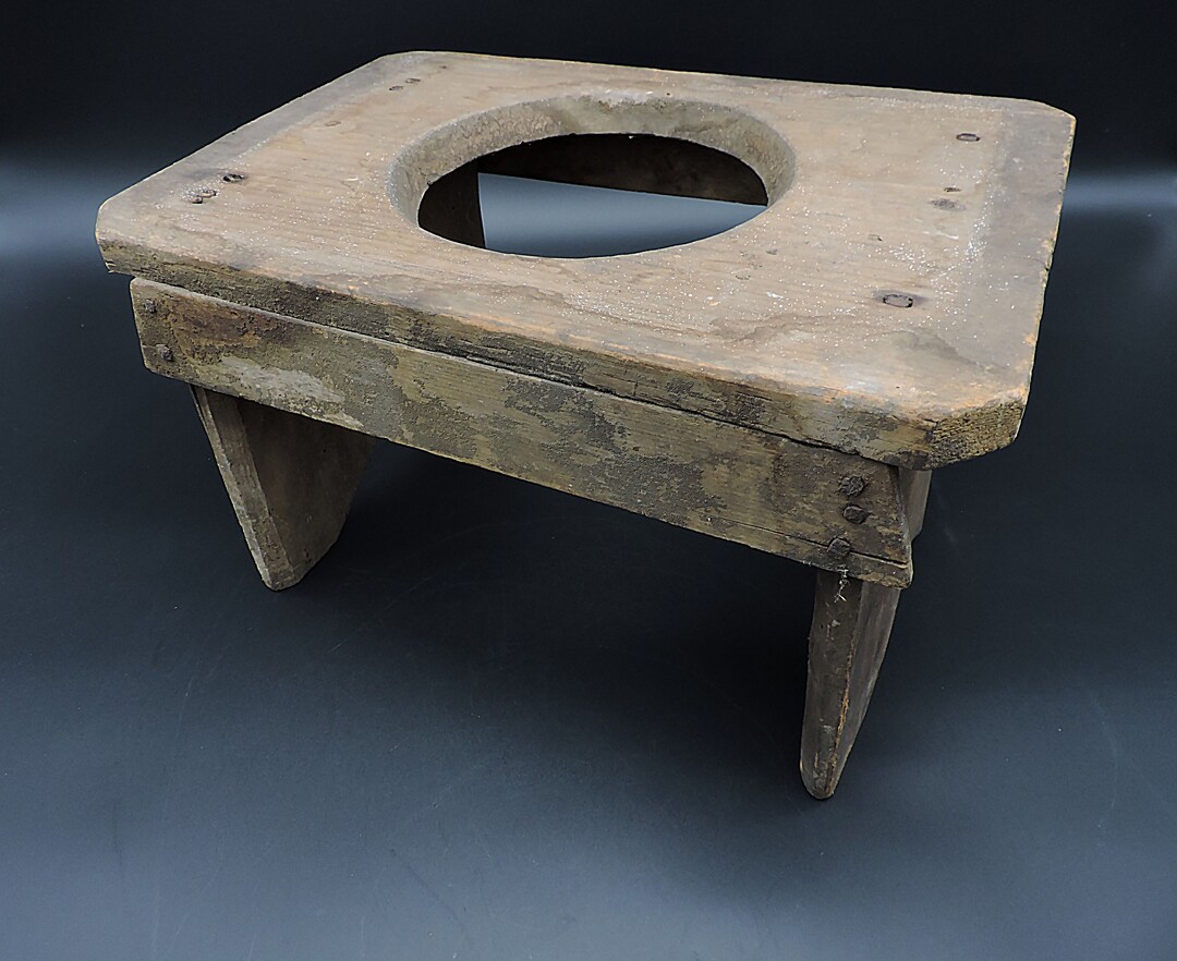 Antique Child's Commode ~ Primitive Wooden Commode ~ Antique Wood Potty ...