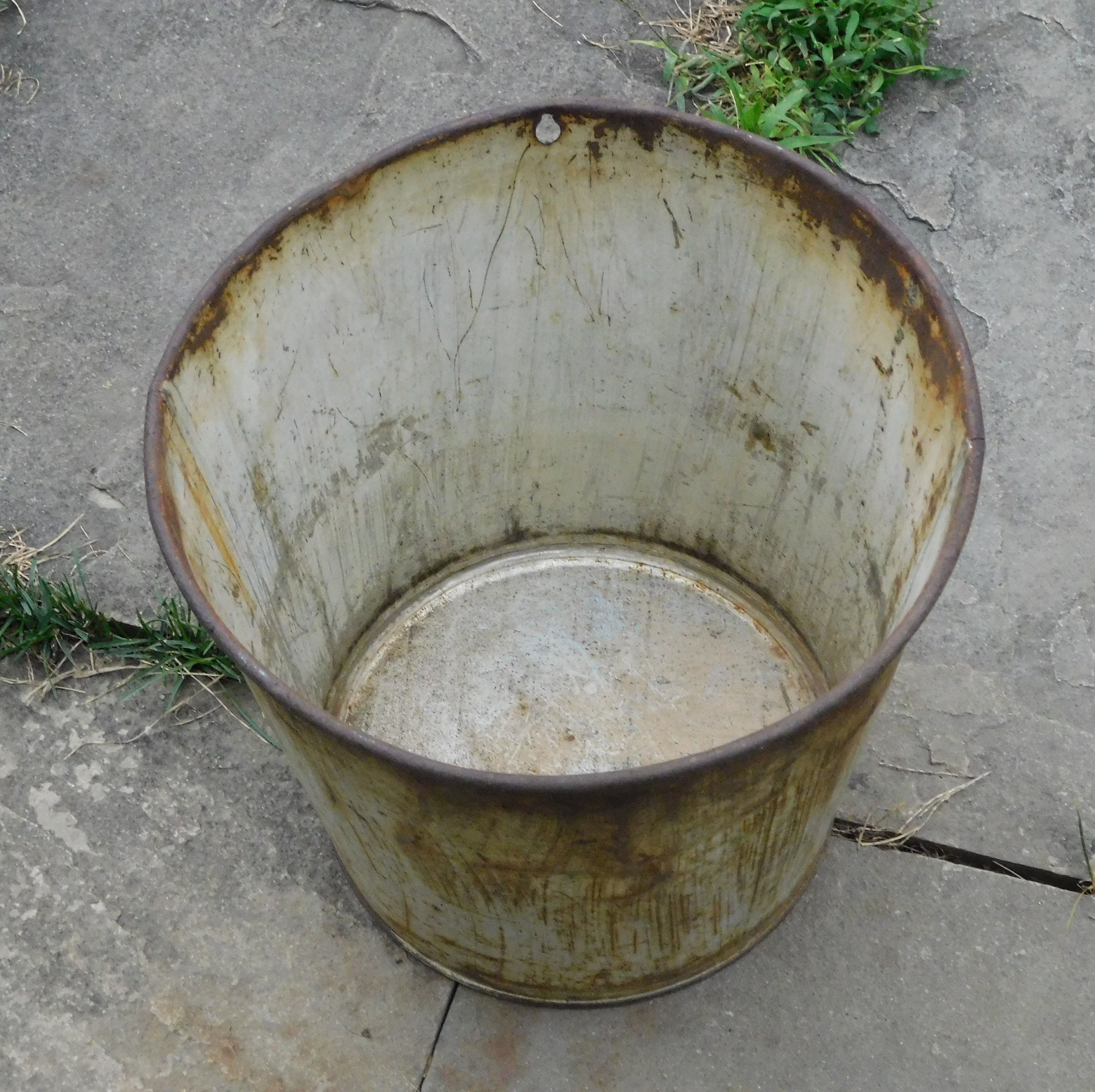 Vintage Sap Bucket ~ Old Metal Sap Bucket ~ Metal Sap Bucket ~ Maple ...