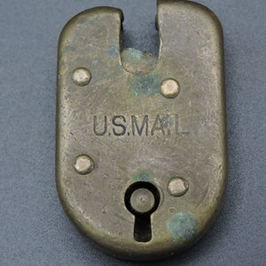 Vintage U.S. Mail Brass Padlock ~ Old Brass Padlock ~ US Mail Brass ...