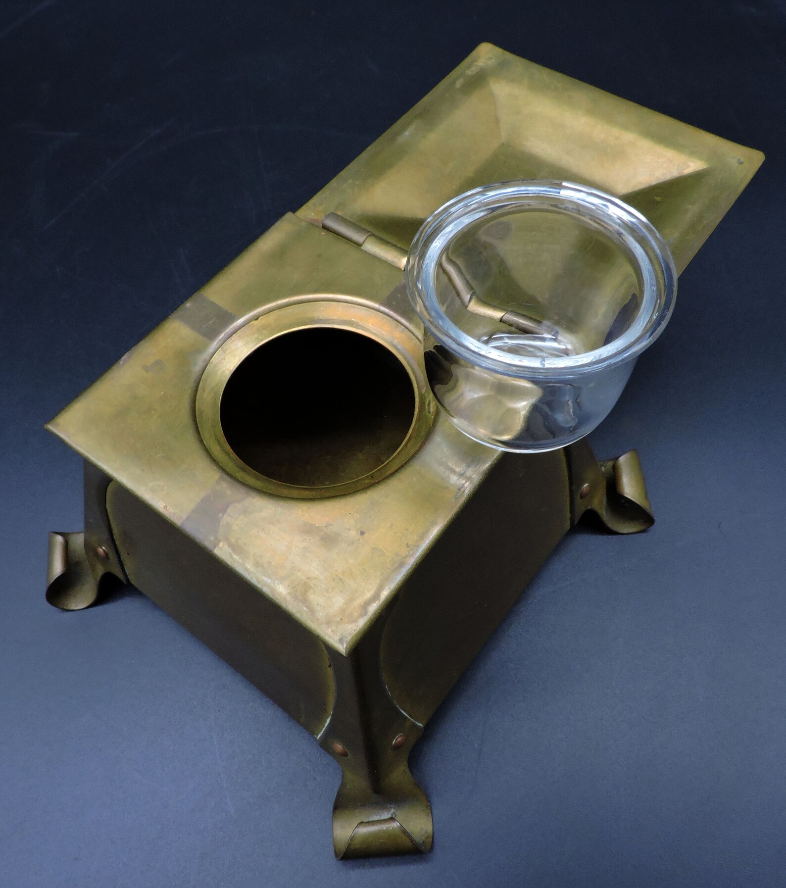 Vintage Inkwell Antique Buffalo Arts Craft Inkwell Brass - Etsy