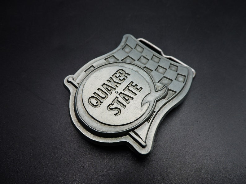 Quaker State Belt Buckle Oil Advertising Belt Buckle - Etsy