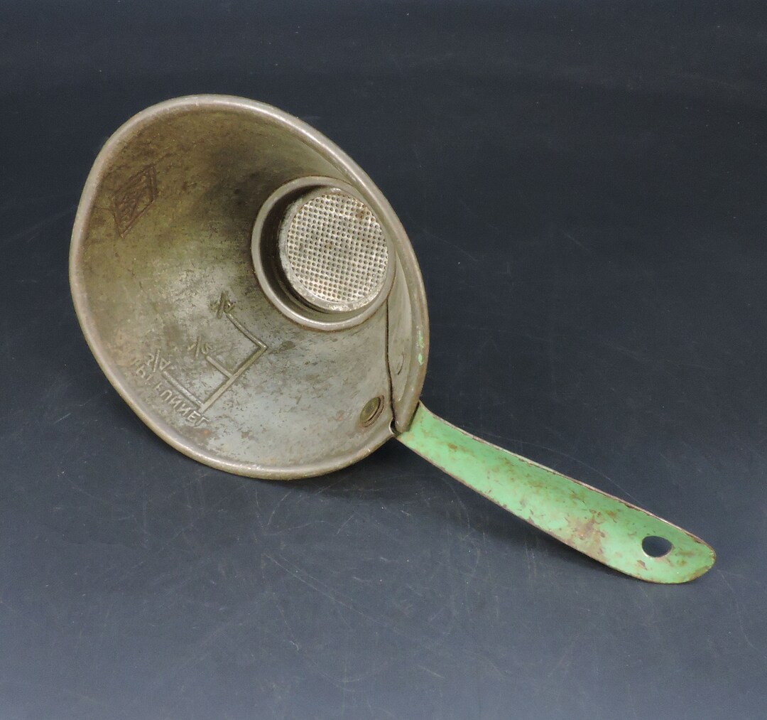Vintage Tin Funnel Old Farm Funnel Used Worn Patina Funnel Farm ...