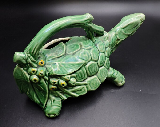 Mccoy Pottery Turtle Watering Pitcher ~ Turtle Pitcher ~ Watering ...