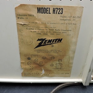 Vintage Zenith AM FM Radio ~ Vintage Zenith Tube Radio H723 ~ Vintage ...