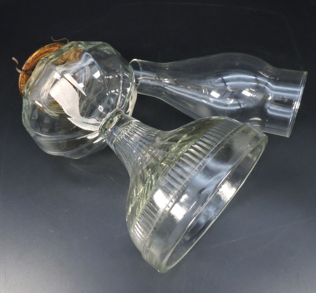 Vintage Oil Lamp Antique Oil Lamp Pressed Glass Lamp Victorian Oil Lamp ...