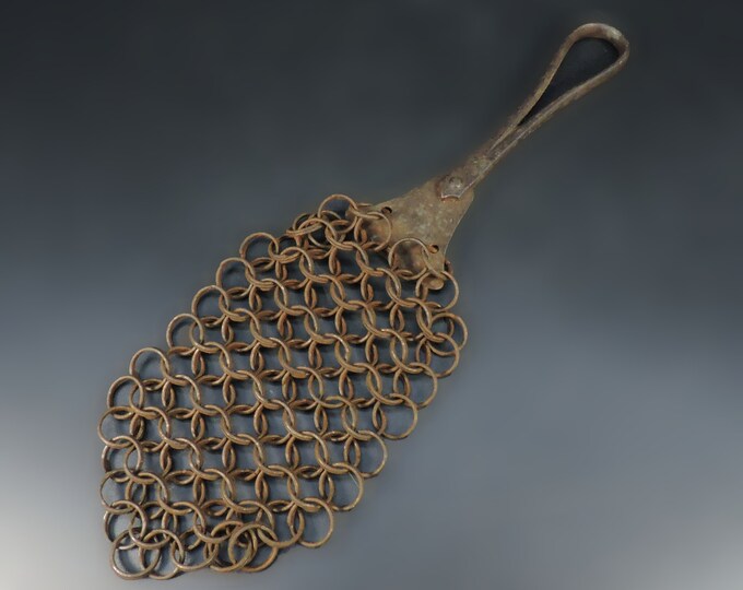 Antique Pot Scraper ~ Chainmail Cast Iron Scraper ~ Primitive Pot ...