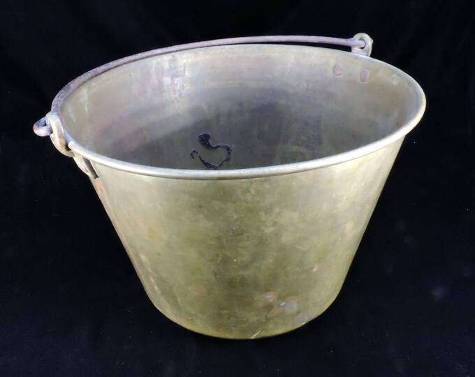 Antique 1870s Brass Bucket ~ Early Brass Pail ~ H W Hayden Pail ~ Apple ...