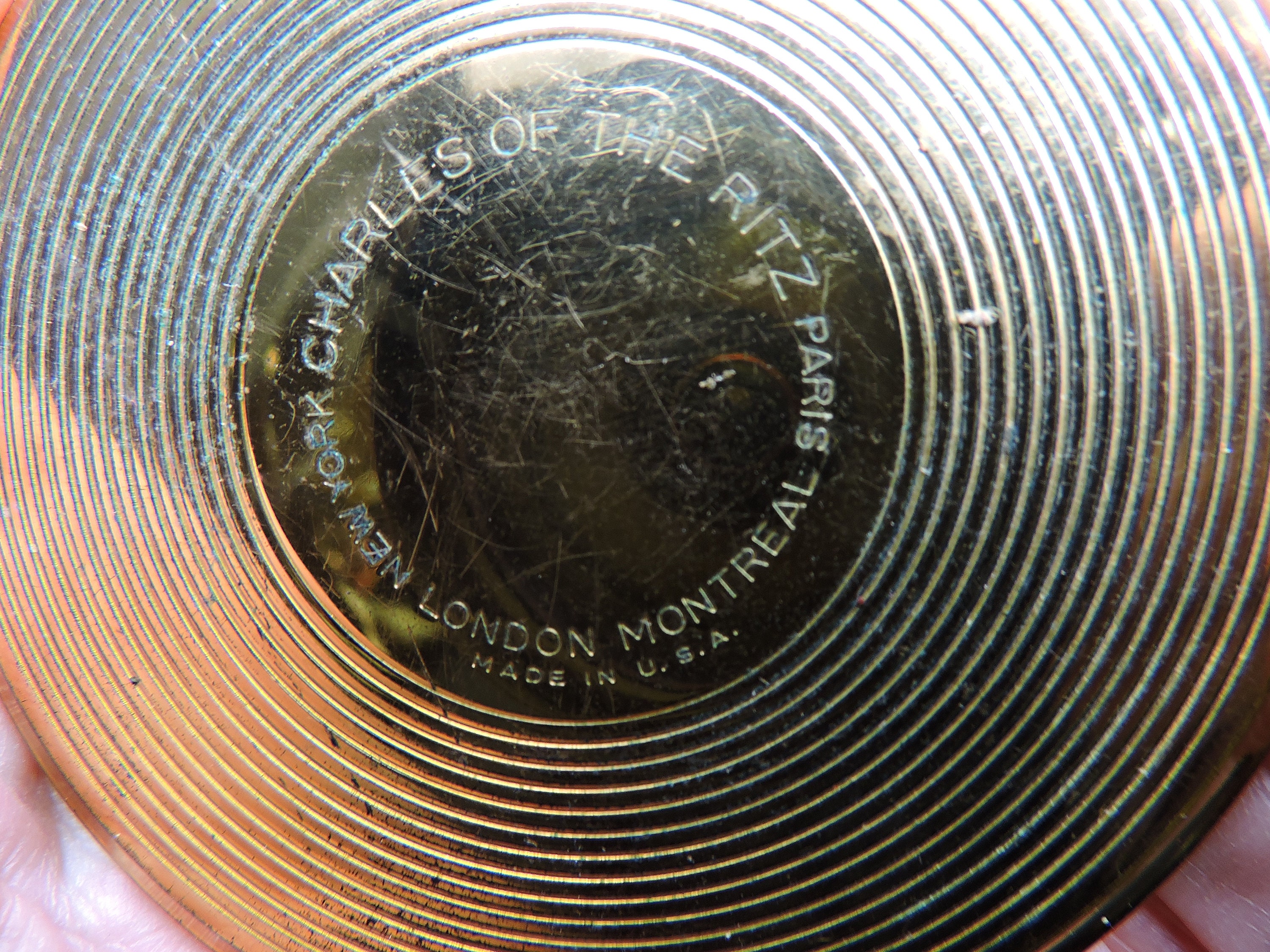 Vintage Brass Compact Charles of the Ritz Compact Enamel & | Etsy