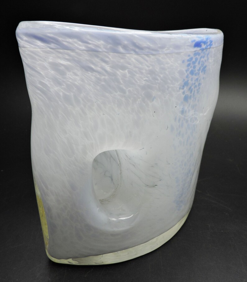 Vintage Art Glass Vase ~ MCM Glass Vase ~ Vintage Abstract Vase ...