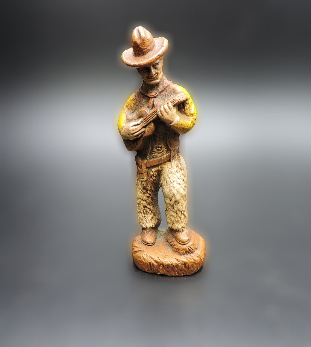 Vintage Cowboy Figure ~ Syroco Pressed Wood Cowboy ~ Singing Cowboy ...