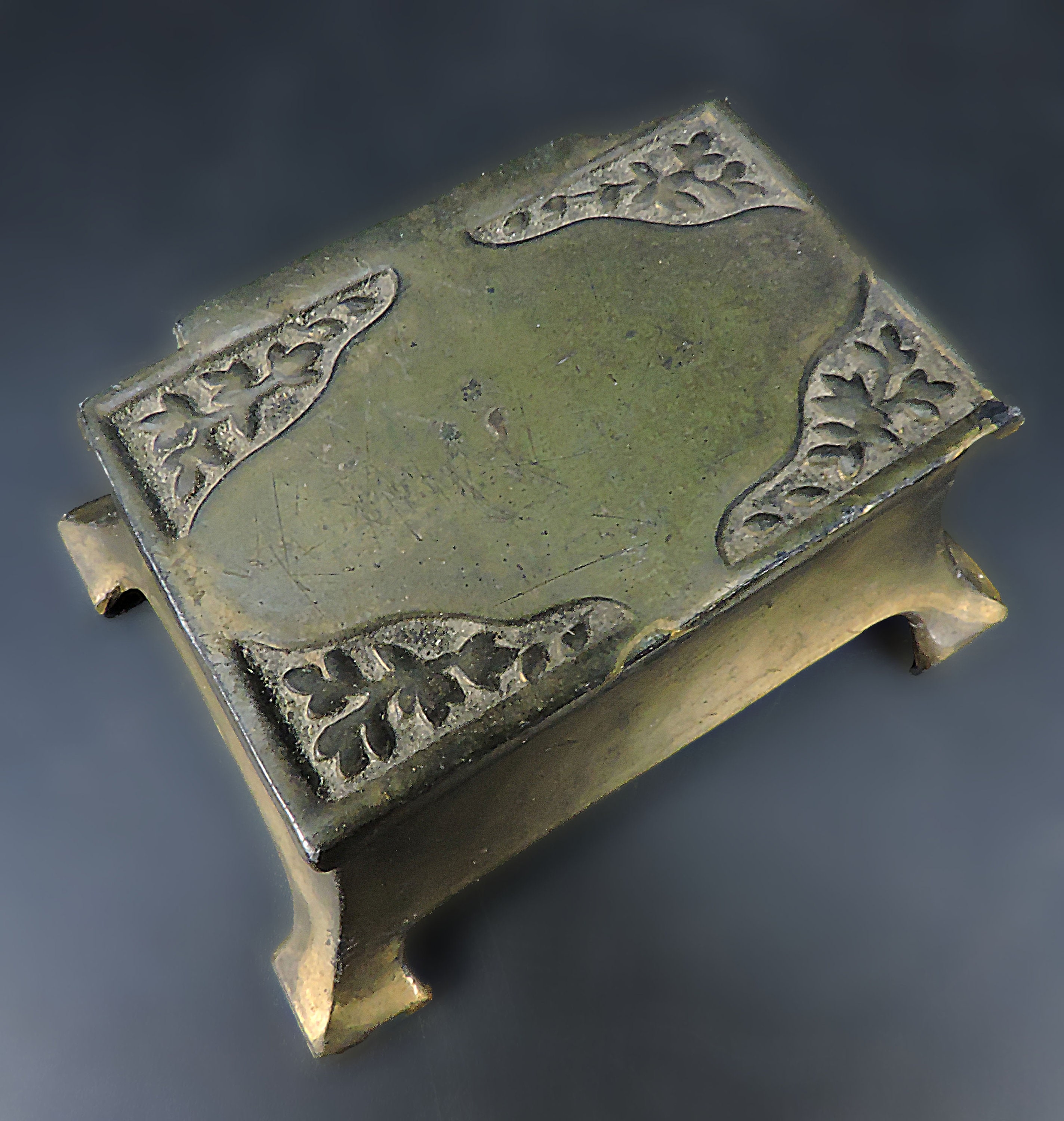 Vintage Stamp Box ~ Victorian Stamp Box ~ Brass Stamp Box ~ Brass Stamp ...