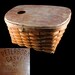 Early Peterborough Basket ~ Old Lidded Basket ~ Oak Splint Basket ...