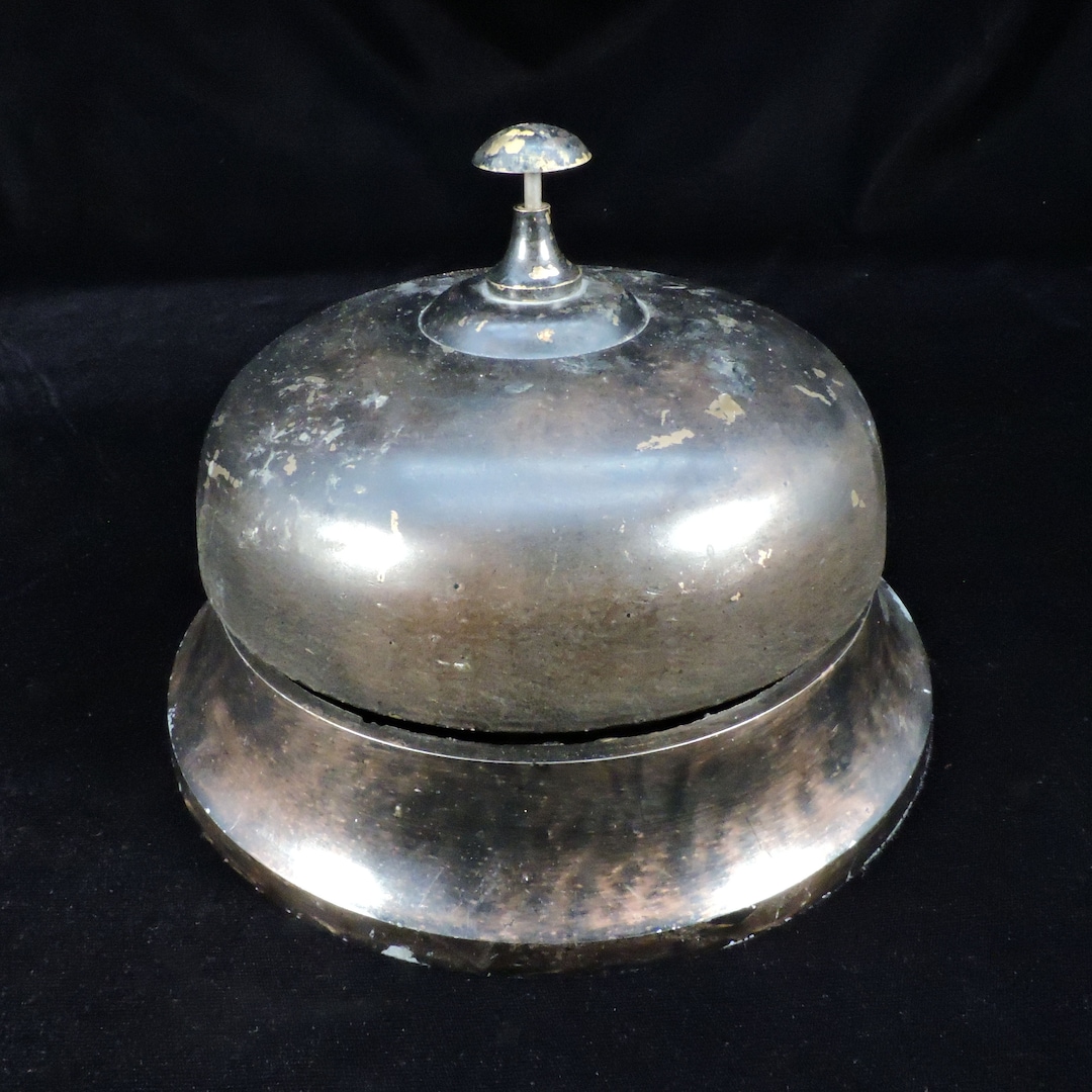 Large Vintage Desk Bell ~ Large Countertop Bell ~ Antique Bell ~ Front ...