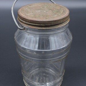Vintage Storage Jar ~ Antique Bail Handled Jar ~ Old Display Jar ...