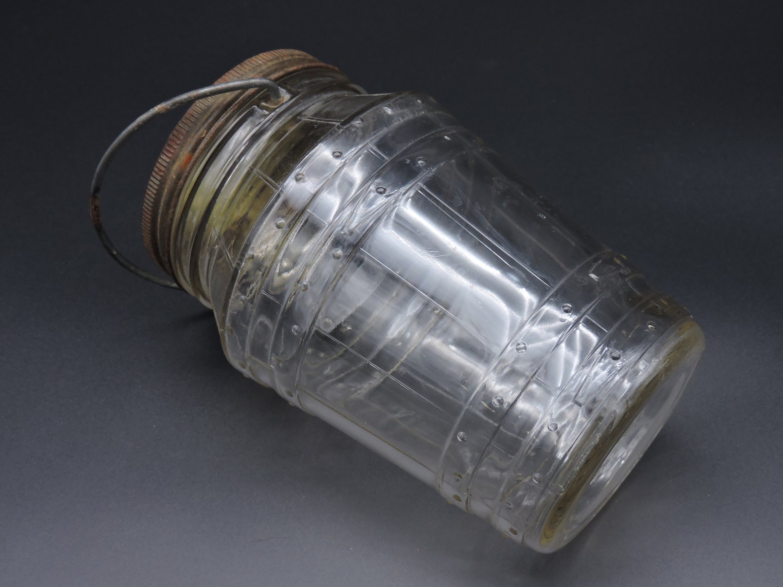 Vintage Storage Jar ~ Antique Bail Handled Jar ~ Old Display Jar ...