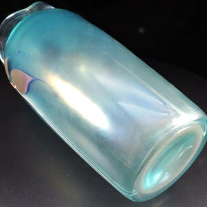 Abelman Art Glass Vase ~ Stuart Abelman Vase ~ Iridescent Moon Flowers ...