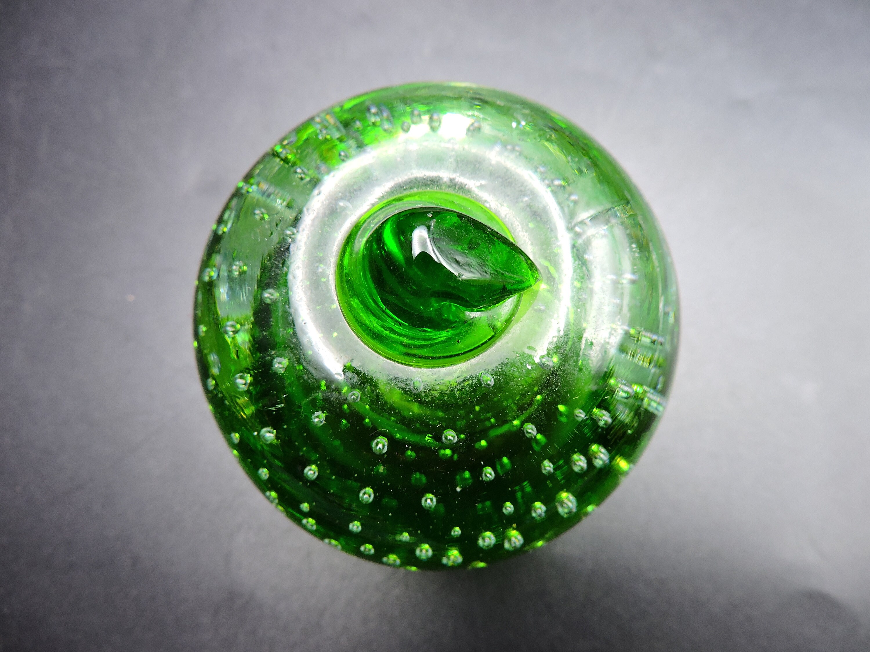 Glass Apple Paperweight Green Glass Paperweight Controlled - Etsy